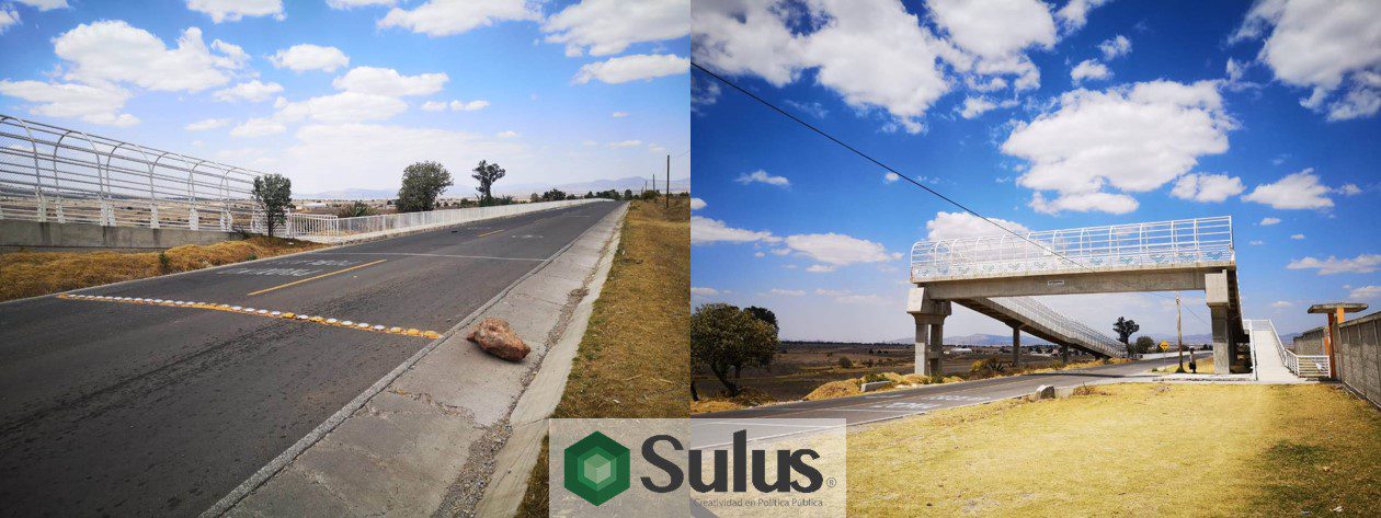 Estructura urbana en paisaje rural: Puente (anti) peatonal de ...