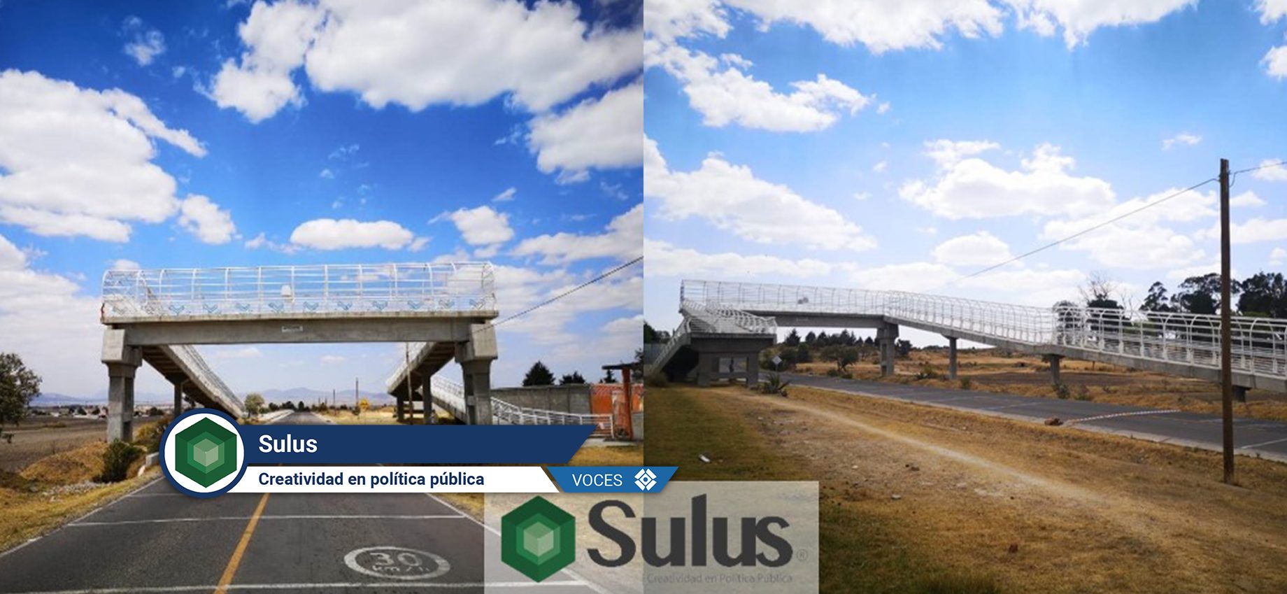 Estructura urbana en paisaje rural: Puente (anti) peatonal de ...